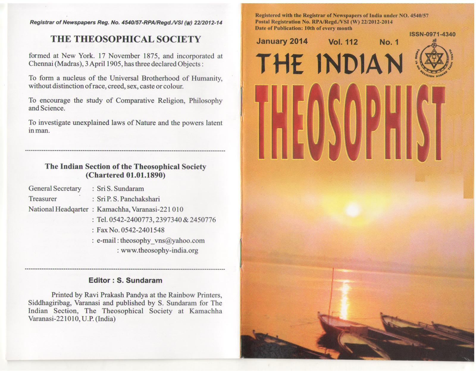 The Indian Theosophist Magazine – January 2014|Indian Section of ...